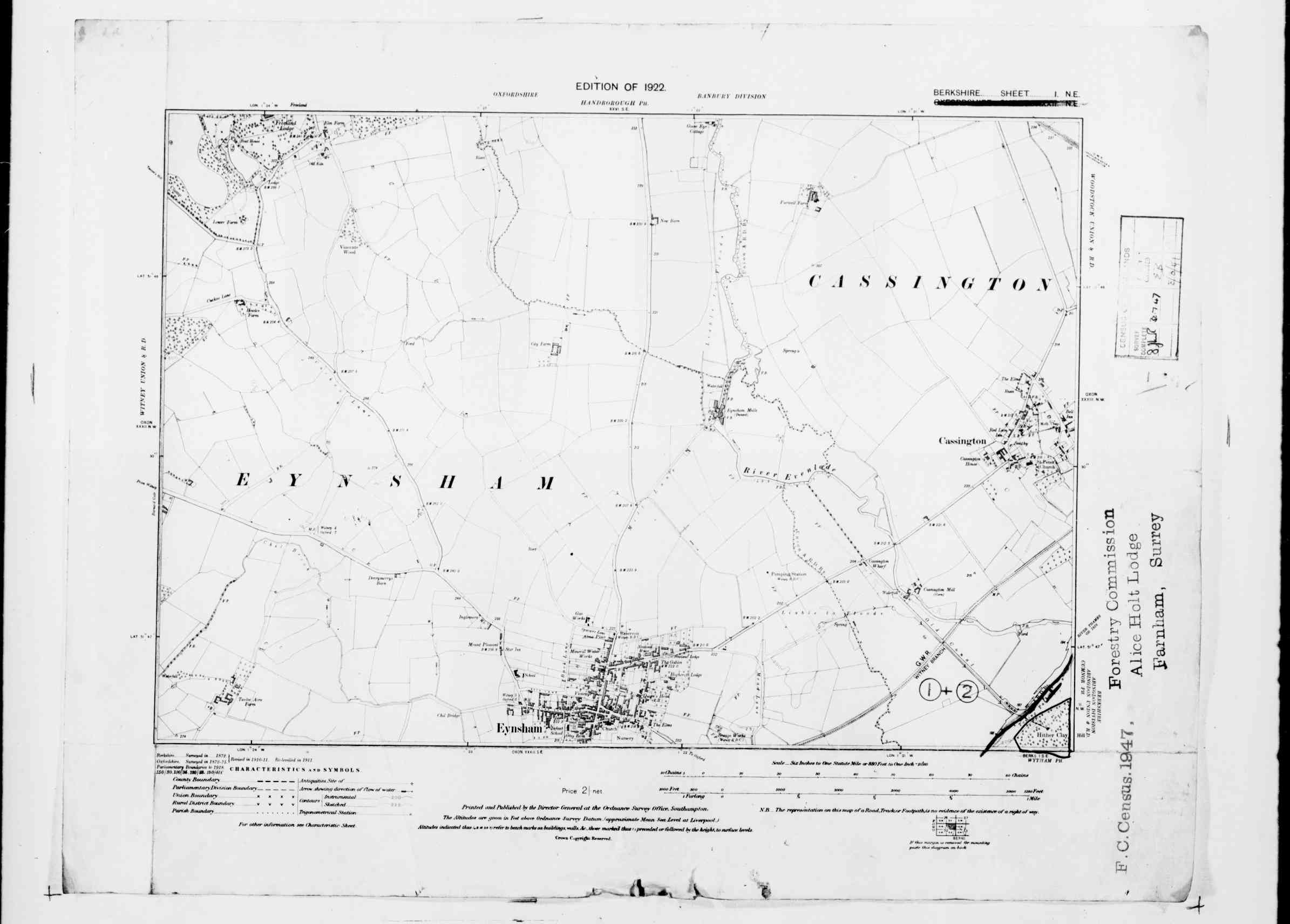 Detailed Old Map of berkshire Ordnance Survey (OS) Map Sheet 1 NE ...
