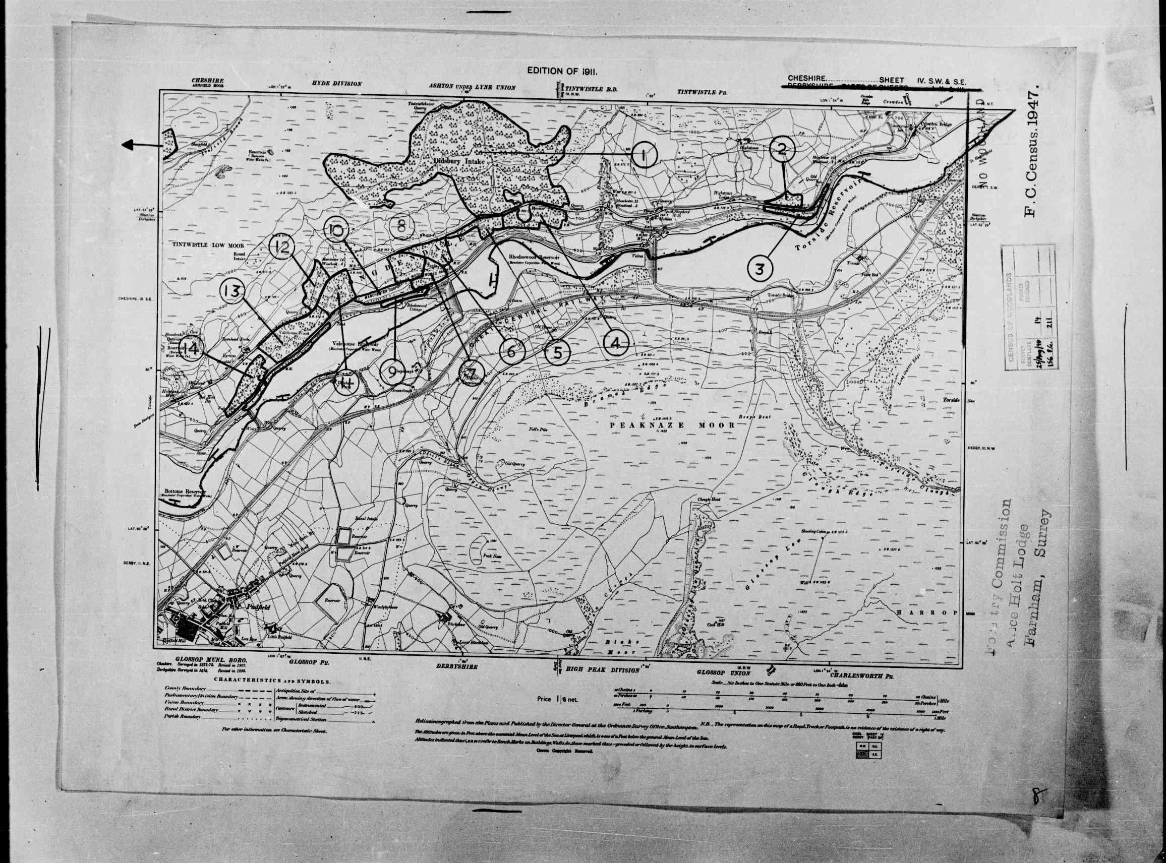 Detailed Old Map of cheshire Ordnance Survey (OS) Map Sheet 4 SW (Sheet ...