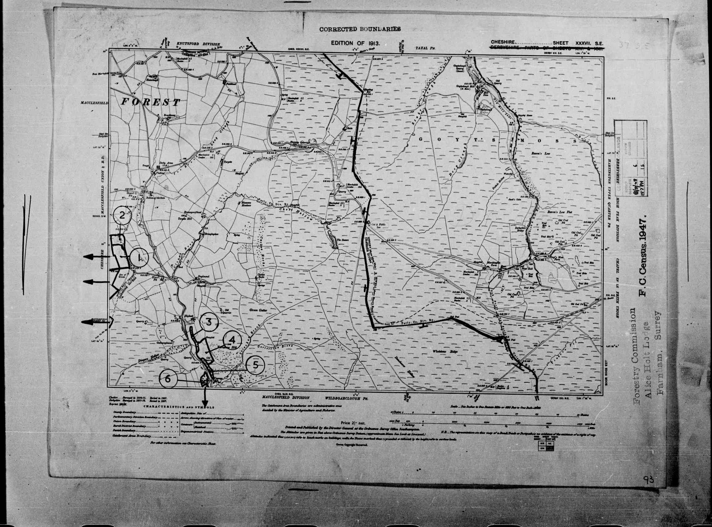 Detailed Old Map of cheshire Ordnance Survey (OS) Map Sheet 37 SE ...
