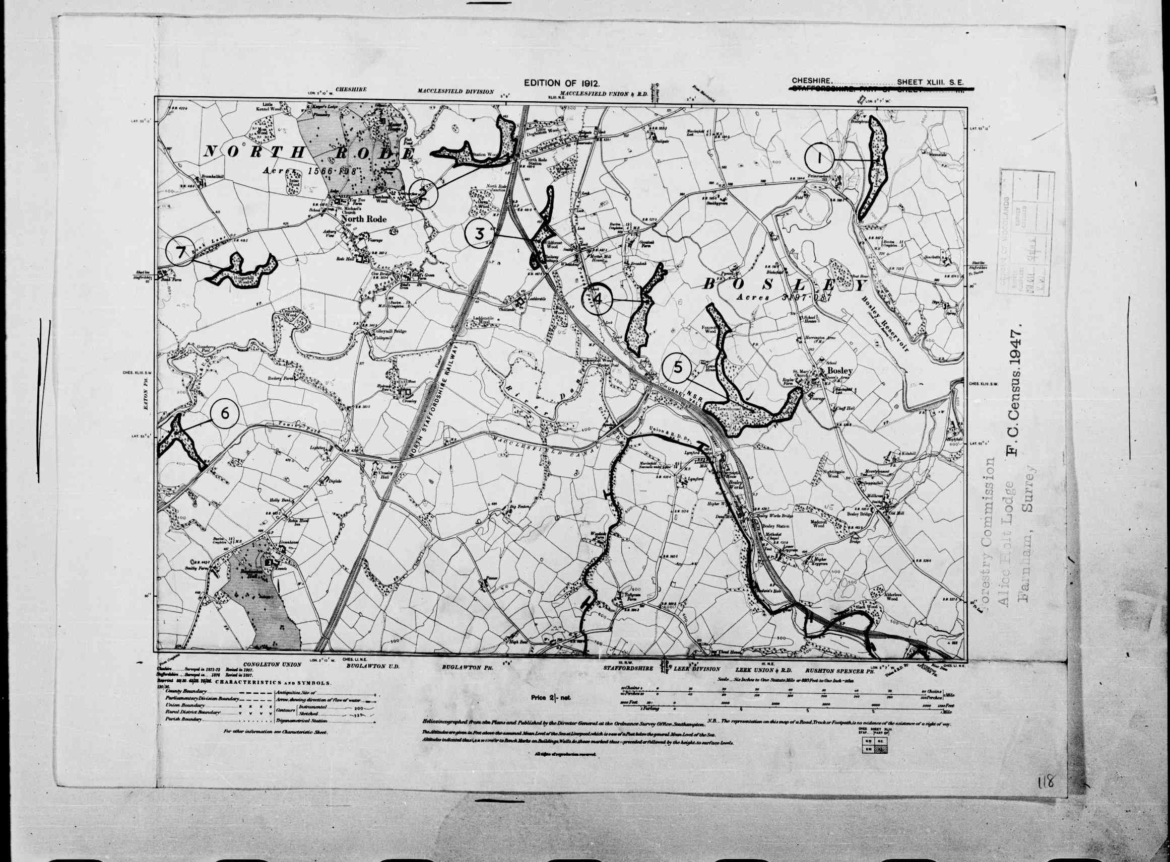 Detailed Old Map of cheshire Ordnance Survey (OS) Map Sheet 43 SE ...