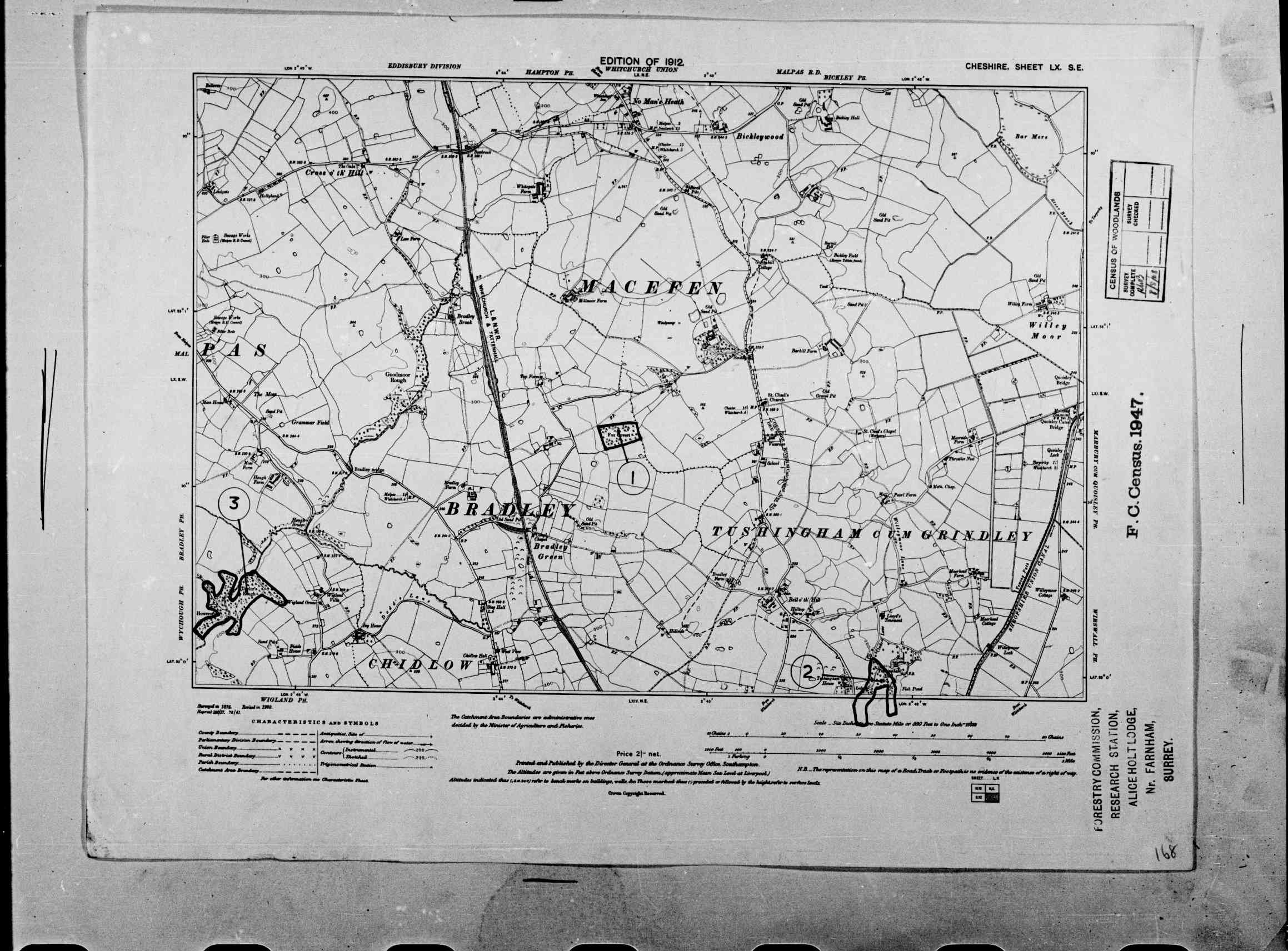 Detailed Old Map of cheshire Ordnance Survey (OS) Map Sheet 60 SE ...