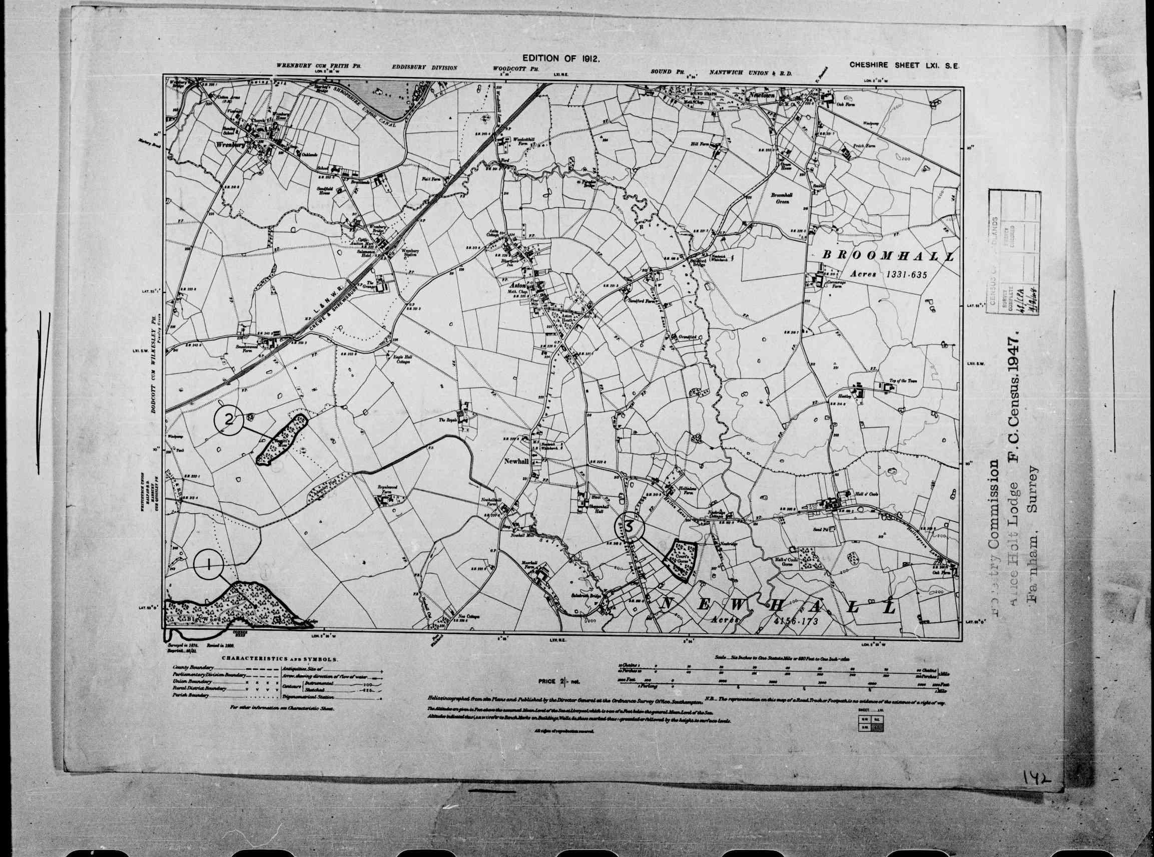 Detailed Old Map of cheshire Ordnance Survey (OS) Map Sheet 61 SE ...