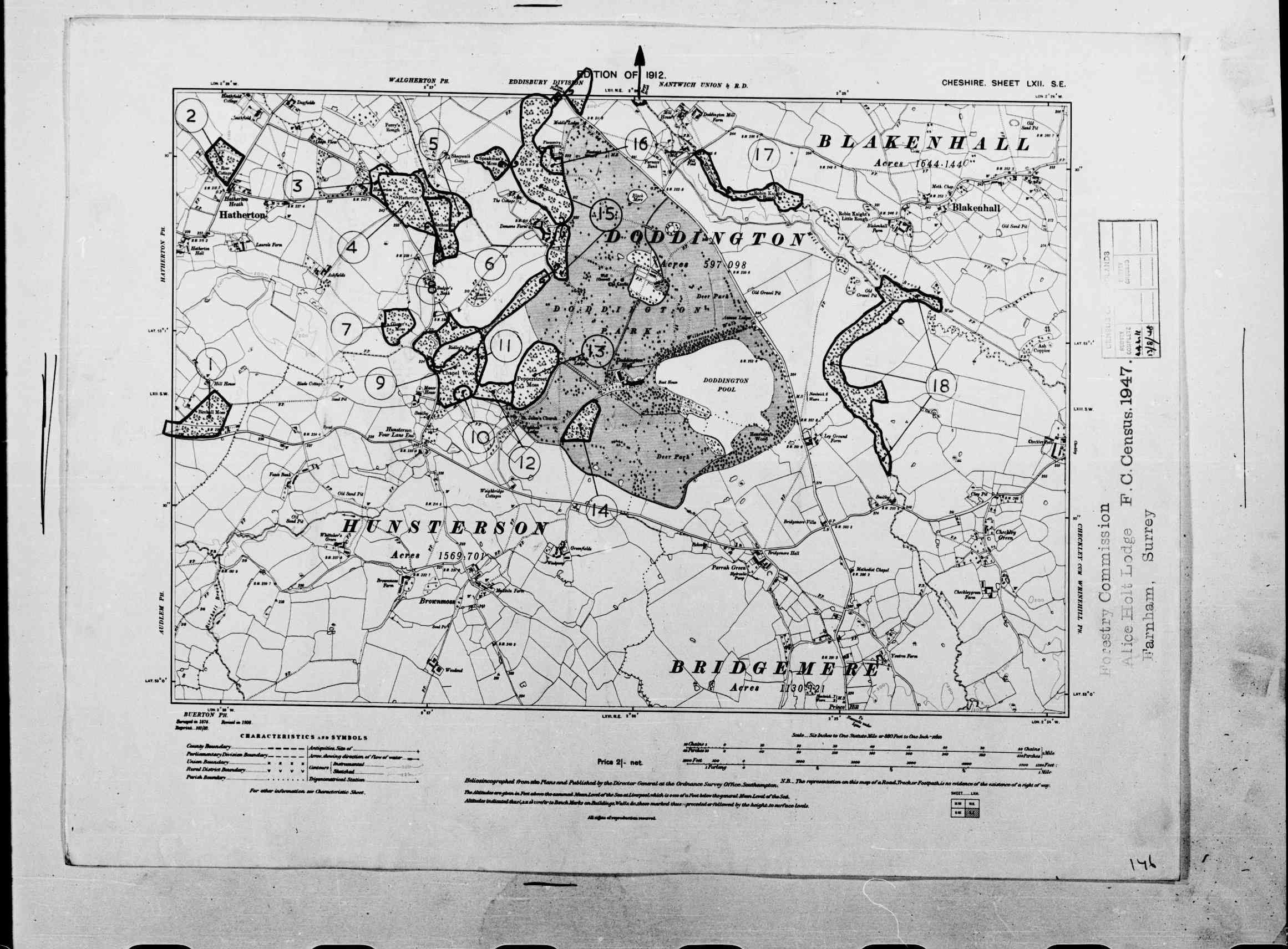 Detailed Old Map of cheshire Ordnance Survey (OS) Map Sheet 62 SE ...