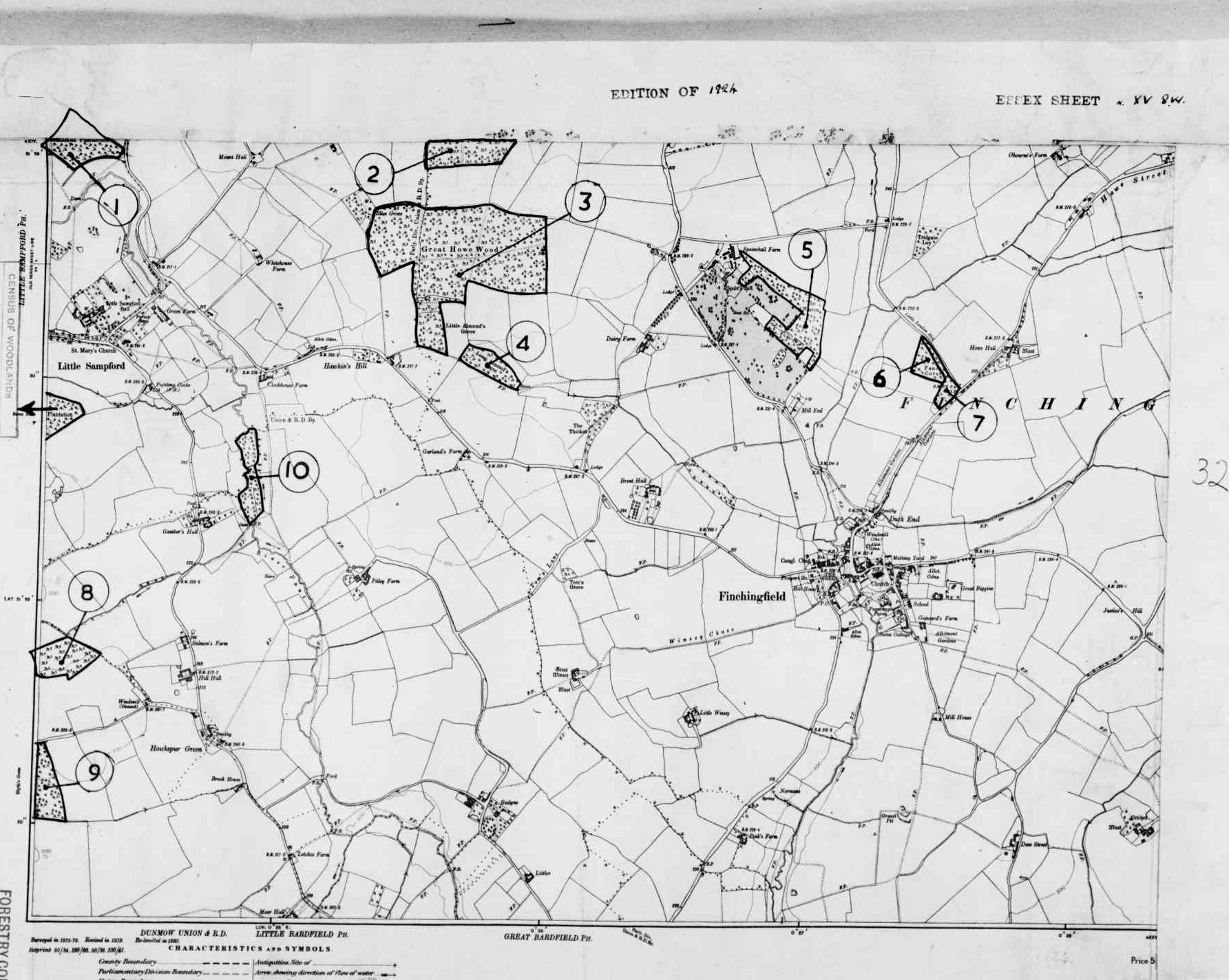 Detailed Old Map of essex Ordnance Survey (OS) Map Sheet 15 SW (Sheet ...