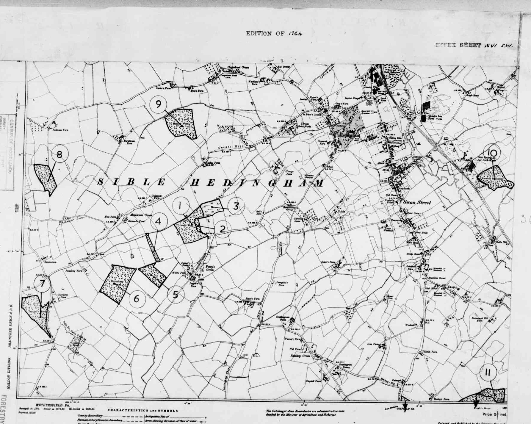 Detailed Old Map of essex Ordnance Survey (OS) Map Sheet 16 SW (Sheet ...