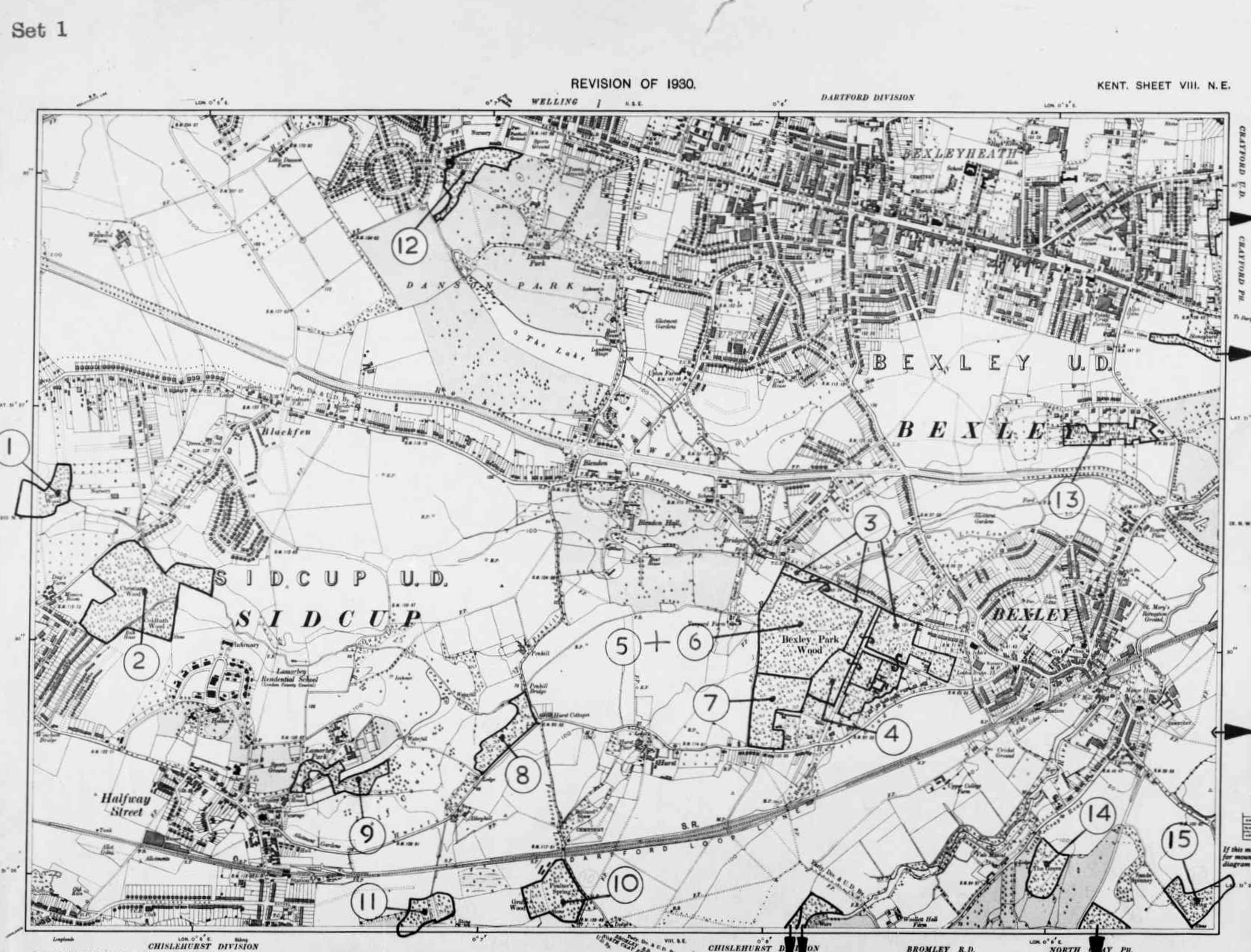 Detailed Old Map of kent Ordnance Survey (OS) Map Sheet 8 NE (Sheet ...