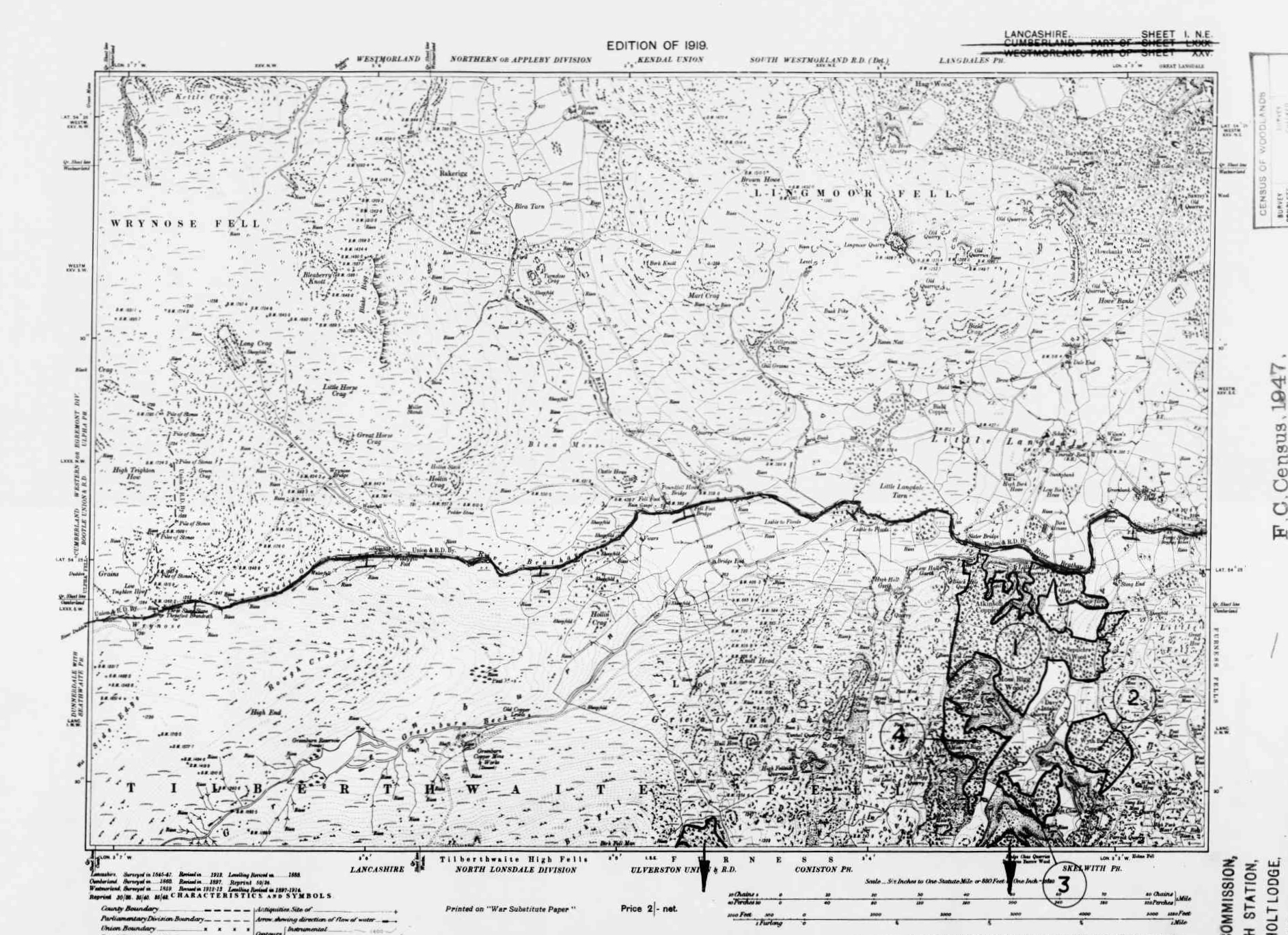 Detailed Old Map of lancashire Ordnance Survey (OS) Map Sheet 1 NE ...