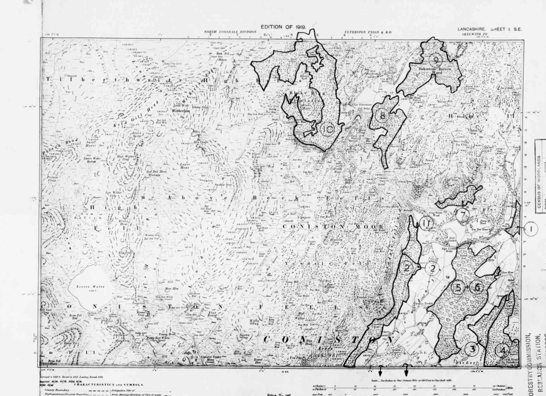 Detailed Old Map of lancashire Ordnance Survey (OS) Map Sheet 1 SE ...