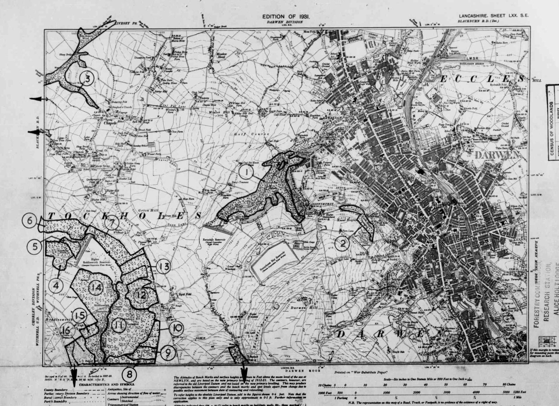 Detailed Old Map of lancashire Ordnance Survey (OS) Map Sheet 70 SE ...