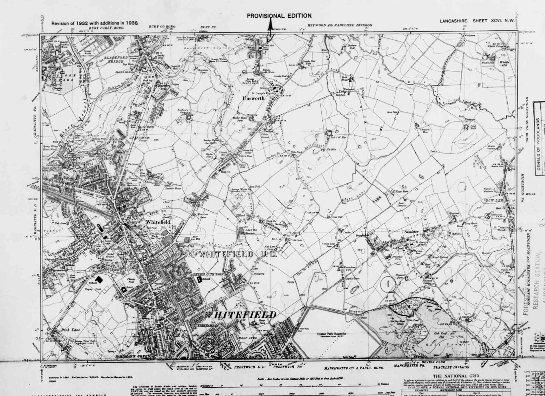 Detailed Old Map of lancashire Ordnance Survey (OS) Map Sheet 96 NW ...