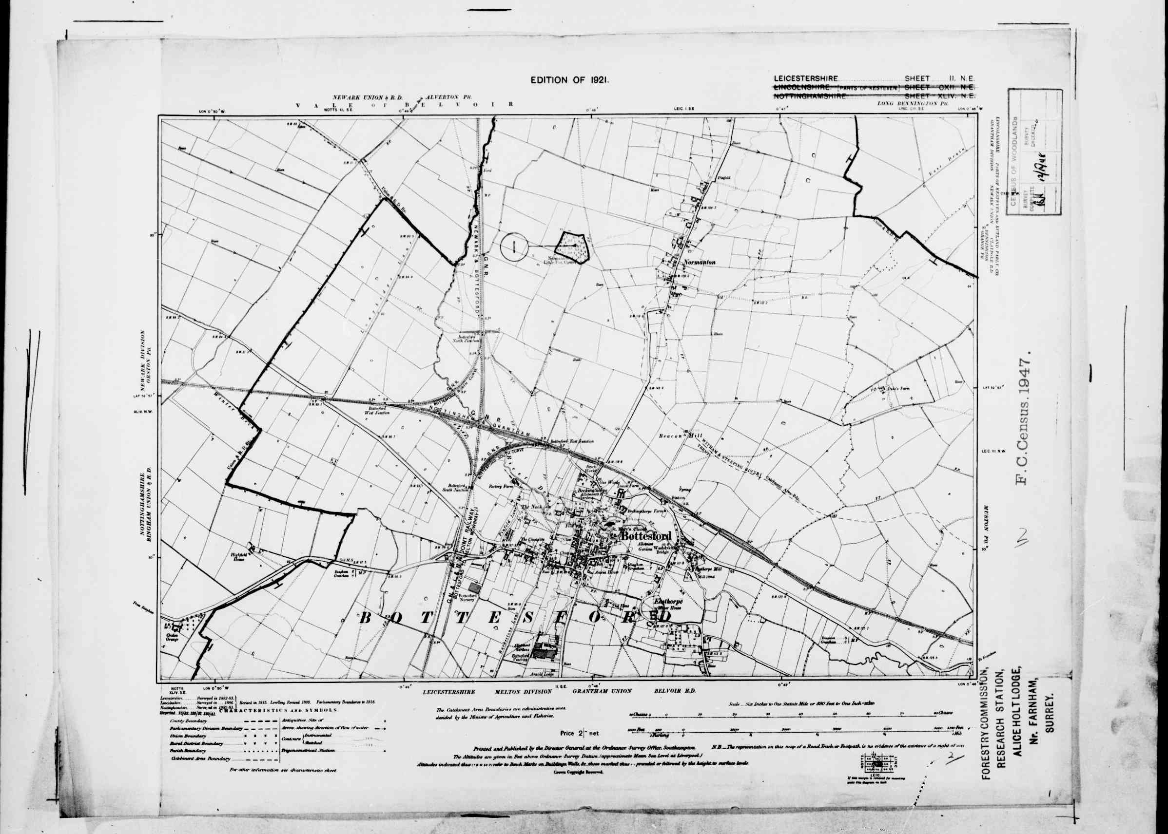 Detailed Old Map of leicestershire Ordnance Survey (OS) Map Sheet 2 NE ...