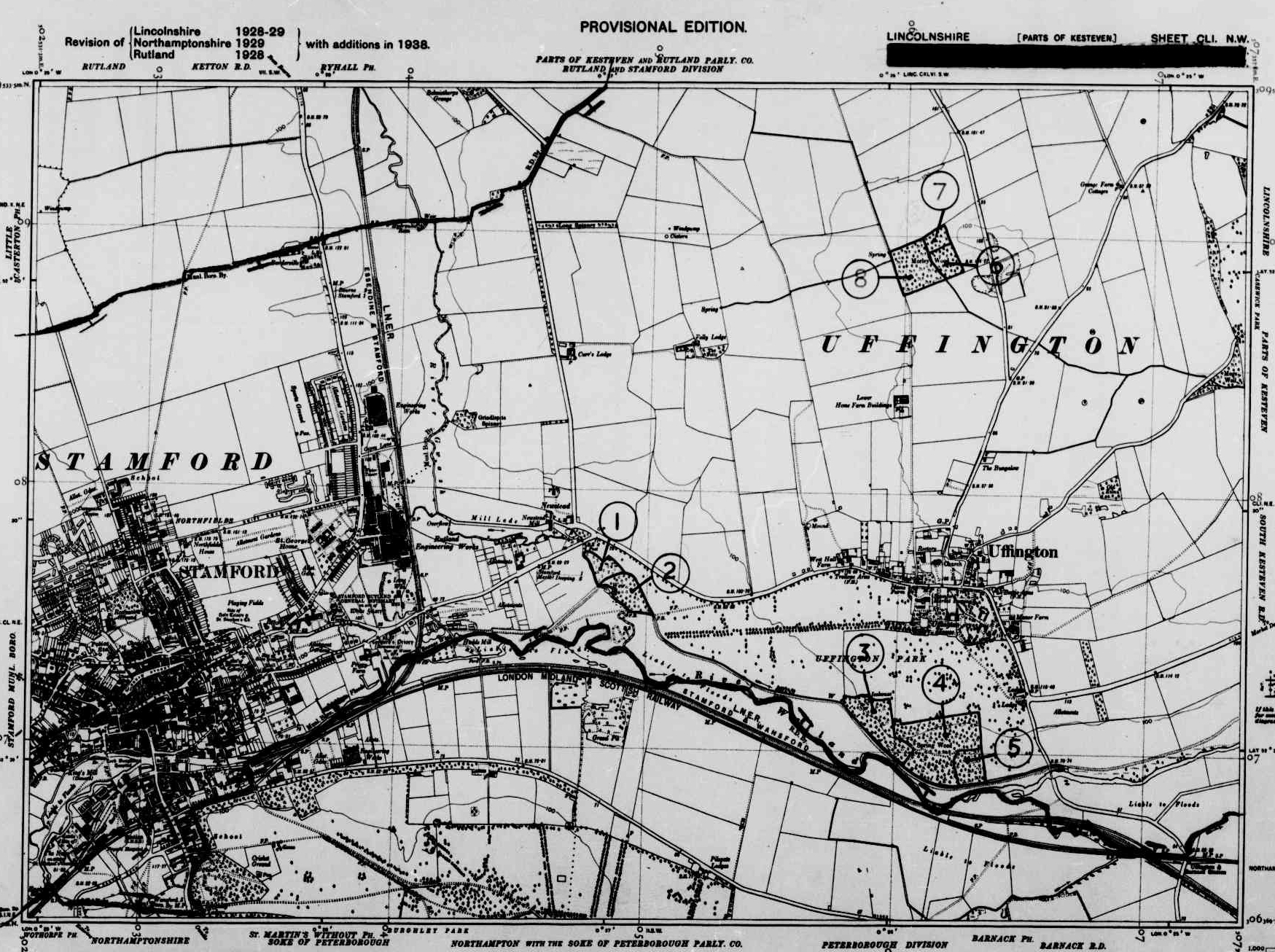 Detailed Old Map of lincolnshire Ordnance Survey (OS) Map Sheet NW ...