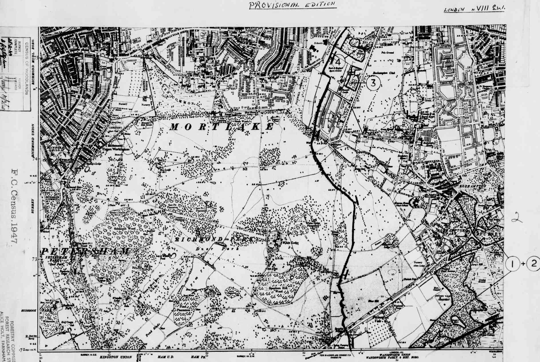 Detailed Old Map of london Ordnance Survey (OS) Map Sheet 8 SW (Sheet ...