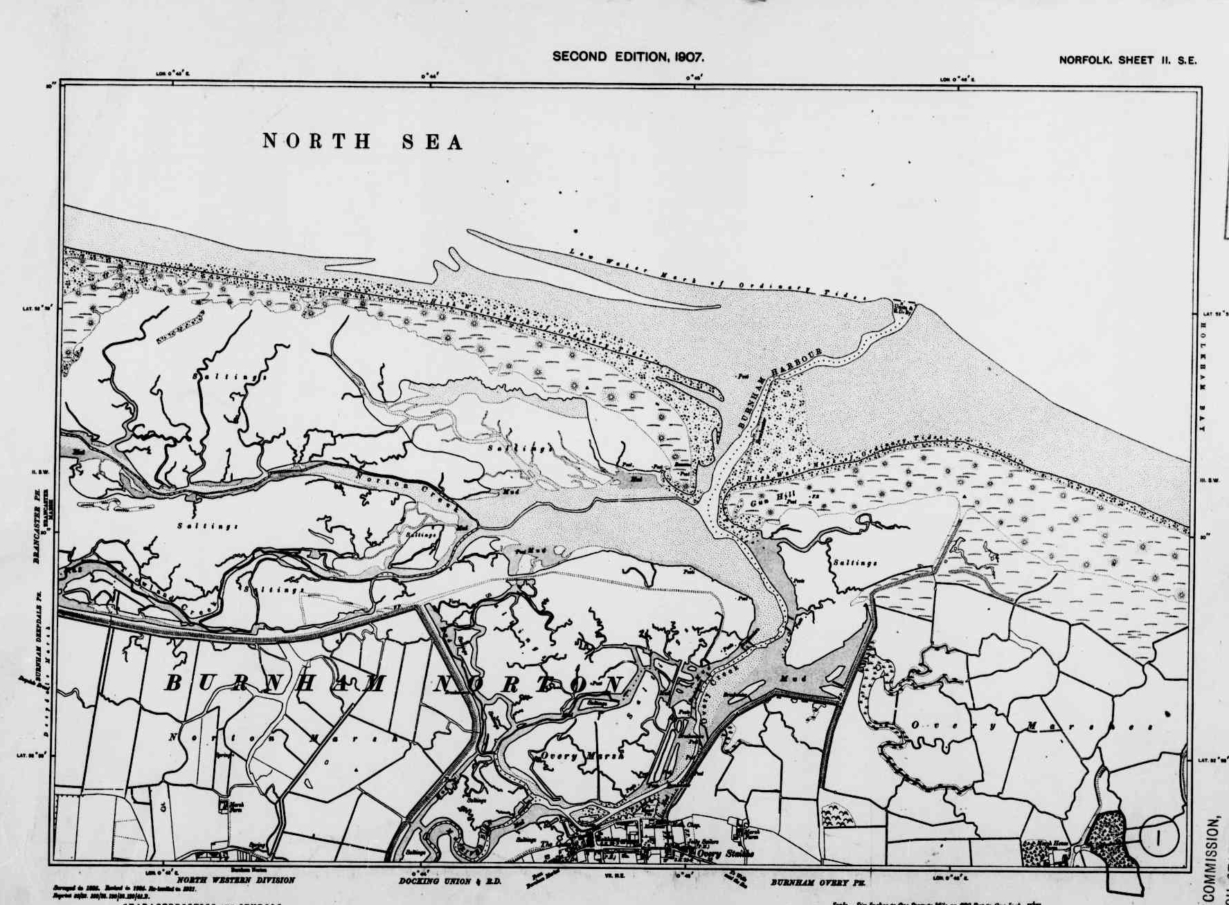 Detailed Old Map of norfolk Ordnance Survey (OS) Map Sheet 2 SE (Sheet ...