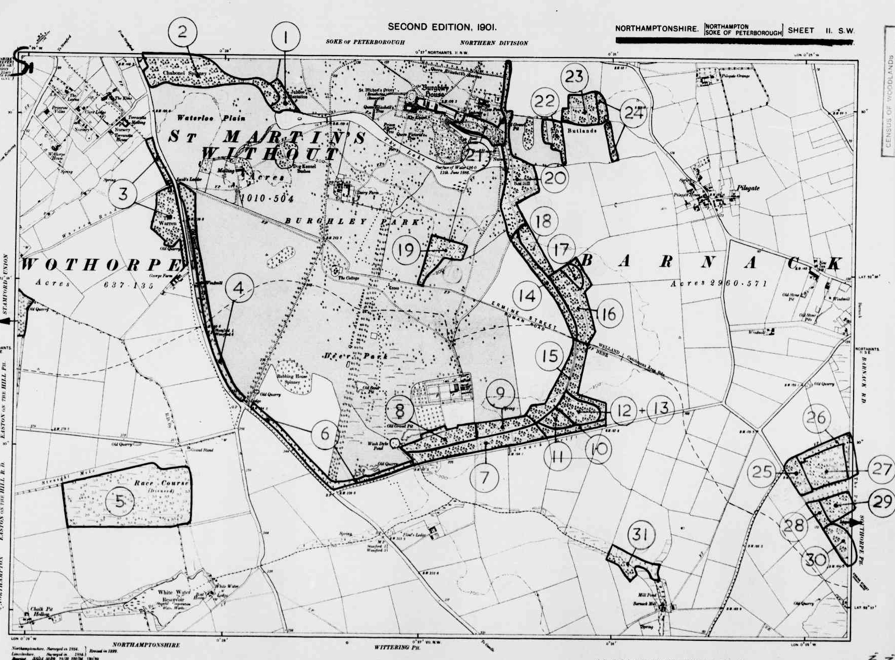 Detailed Old Map of northamptonshire Ordnance Survey (OS) Map Sheet 2 ...