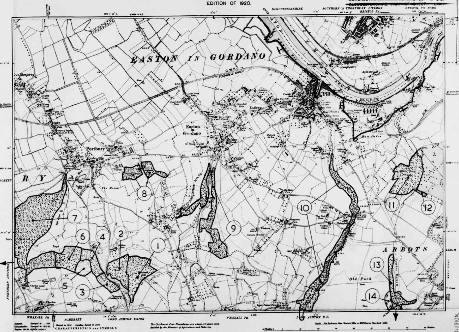 Detailed Old Map of somerset Ordnance Survey (OS) Map Sheet 2 SE (Sheet ...