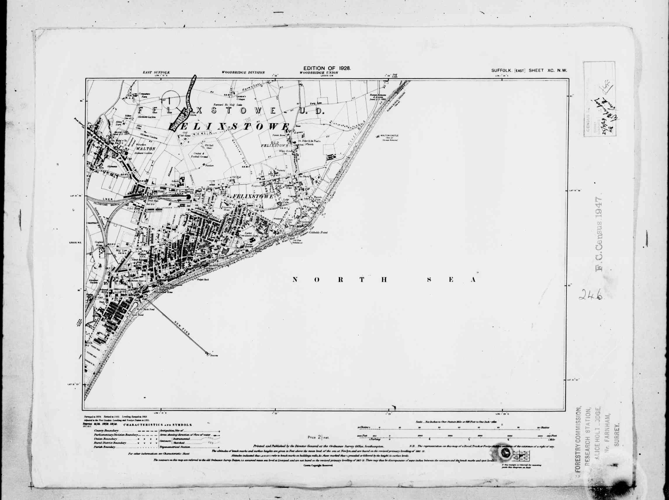 Detailed Old Map of suffolk Ordnance Survey (OS) Map Sheet 90 NW (Sheet ...