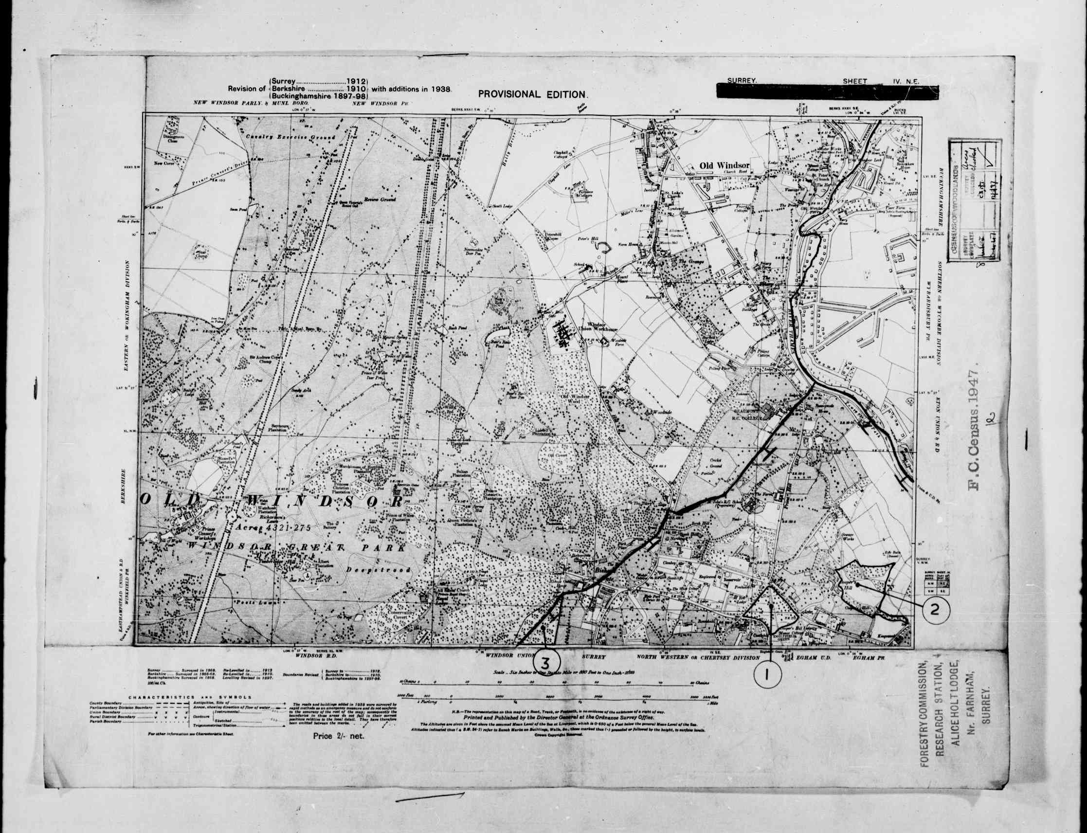 Detailed Old Map of surrey Ordnance Survey (OS) Map Sheet 4 NE (Sheet ...