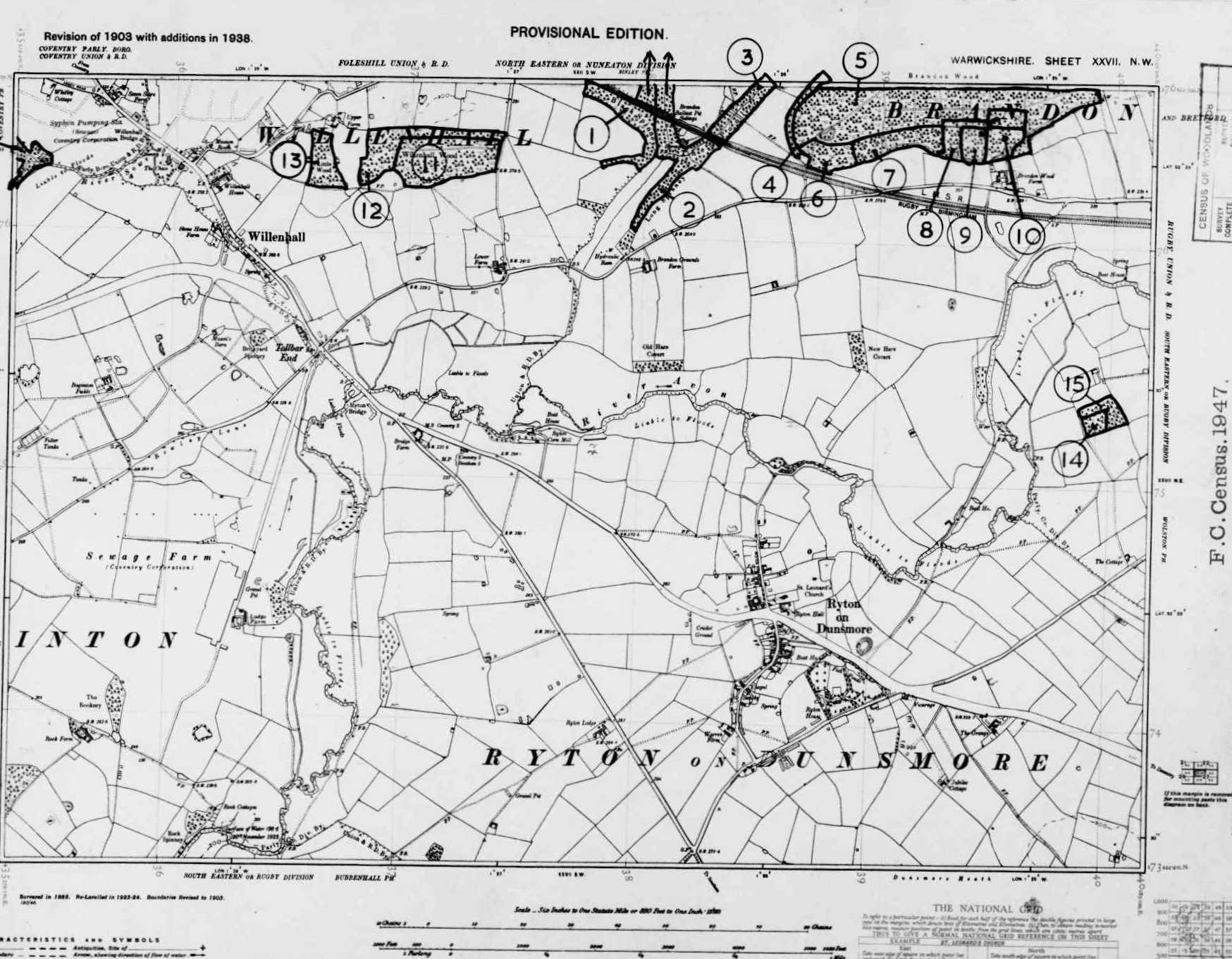 Detailed Old Map of warwickshire Ordnance Survey (OS) Map Sheet 27 NW ...