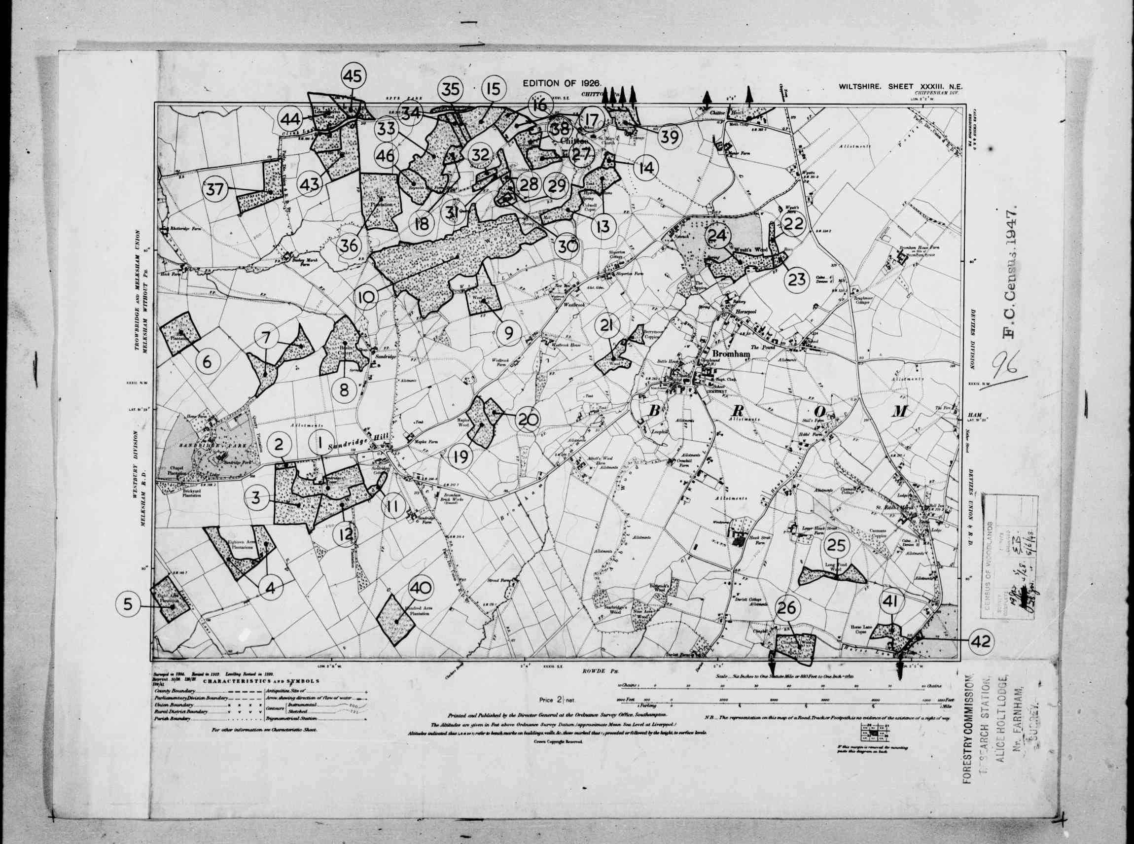 Detailed Old Map of wiltshire Ordnance Survey (OS) Map Sheet 33 NE ...