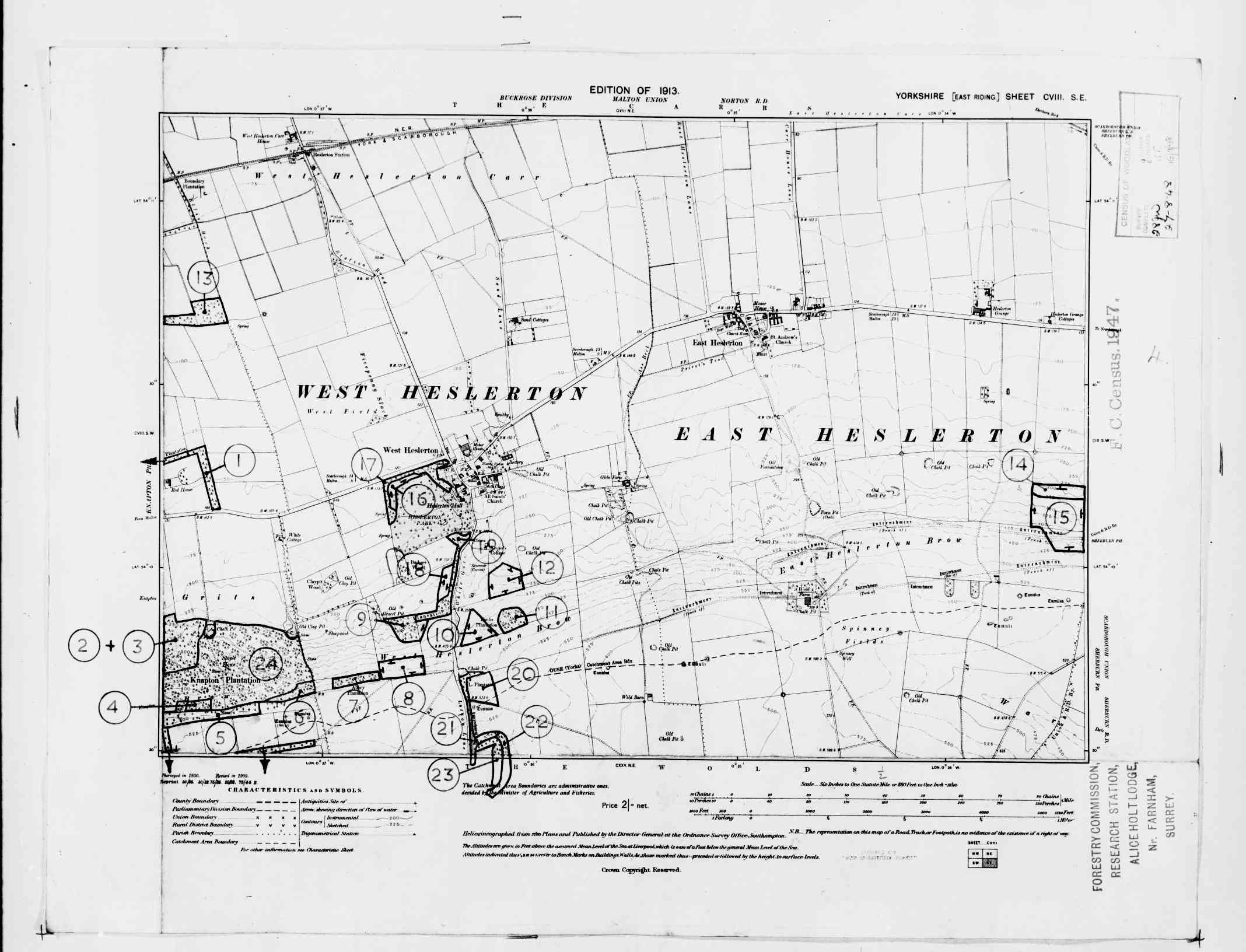 Detailed Old Map of yorkshire_east Ordnance Survey (OS) Map Sheet 108 ...