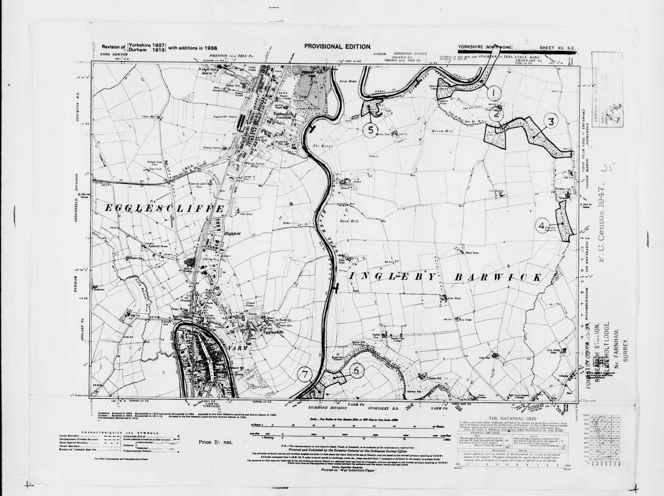 Detailed Old Map of yorkshire_north Ordnance Survey (OS) Map Sheet 15 ...