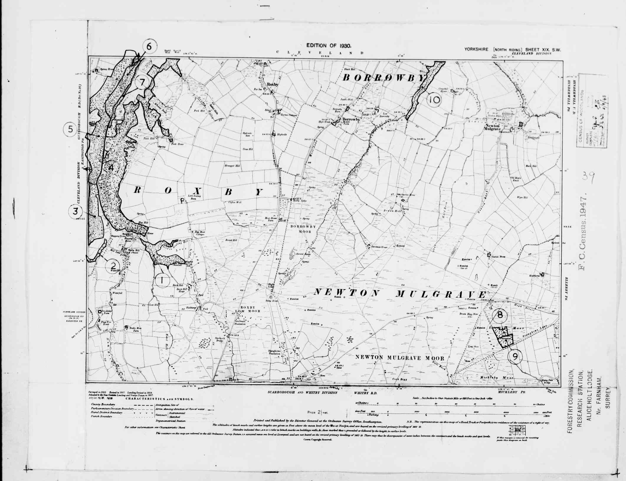 Detailed Old Map of yorkshire_north Ordnance Survey (OS) Map Sheet 19 ...