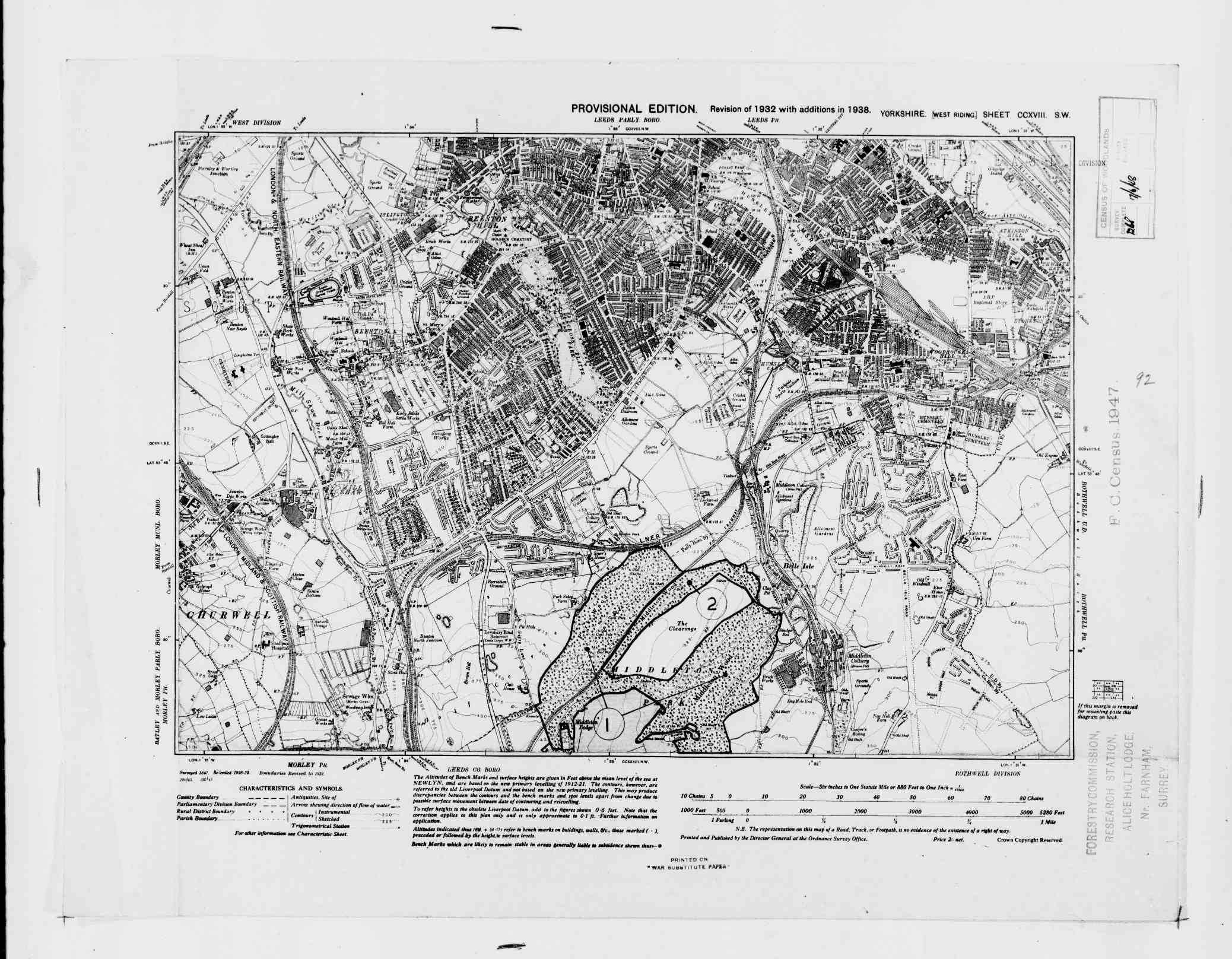 Detailed Old Map of yorkshire_west Ordnance Survey (OS) Map Sheet SW ...