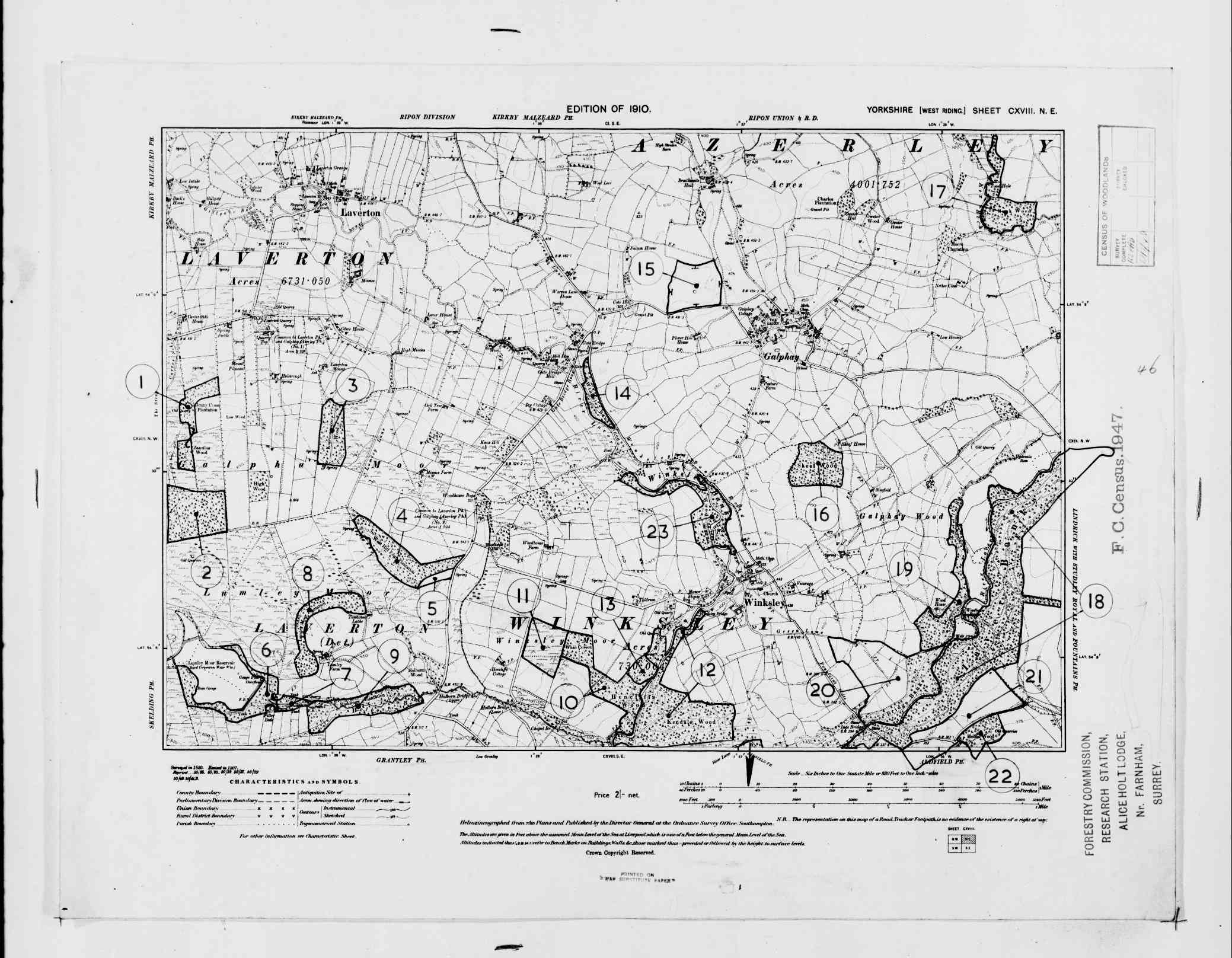 Detailed Old Map of yorkshire_west Ordnance Survey (OS) Map Sheet NE ...