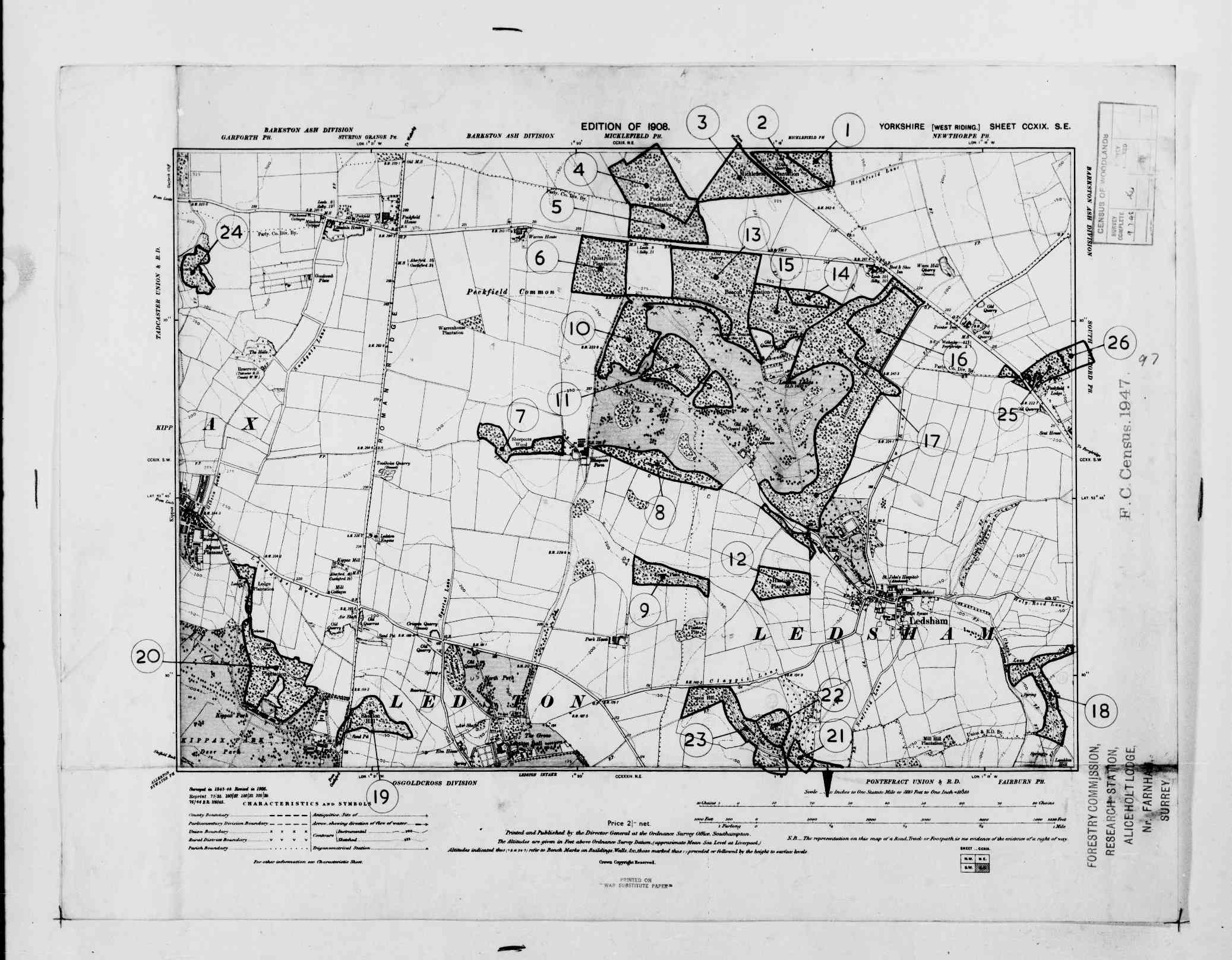 Detailed Old Map of yorkshire_west Ordnance Survey (OS) Map Sheet 219 ...